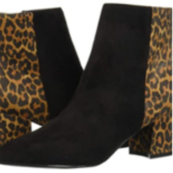 Nine West | Shoes | Nine West Suede Ankle Boots Women Us 72m Chunk Heel ...